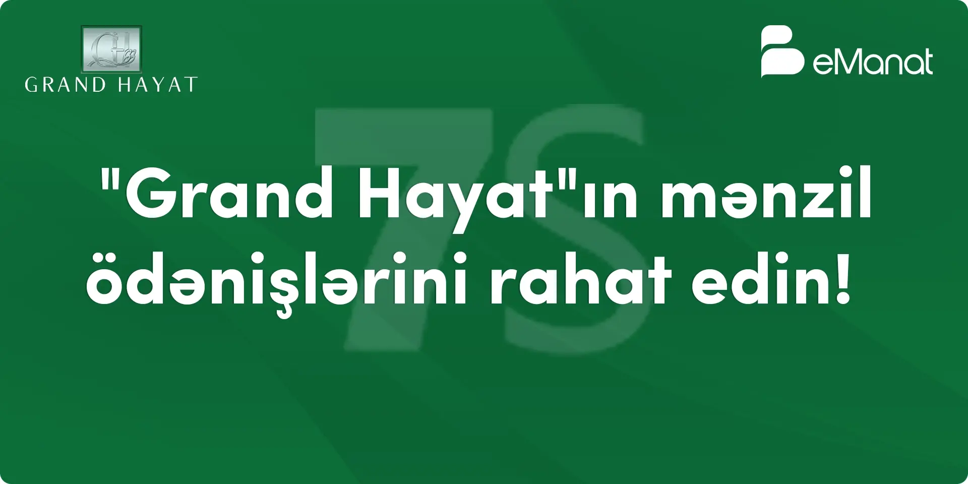 A convenient way to pay for Grand Hayat residents!